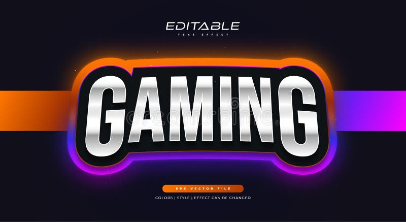 Game Text Style. Editable E-sports Text Effect Stock Vector ...