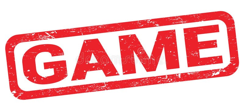 GAME Text Written on Red Rectangle Stamp Stock Illustration ...