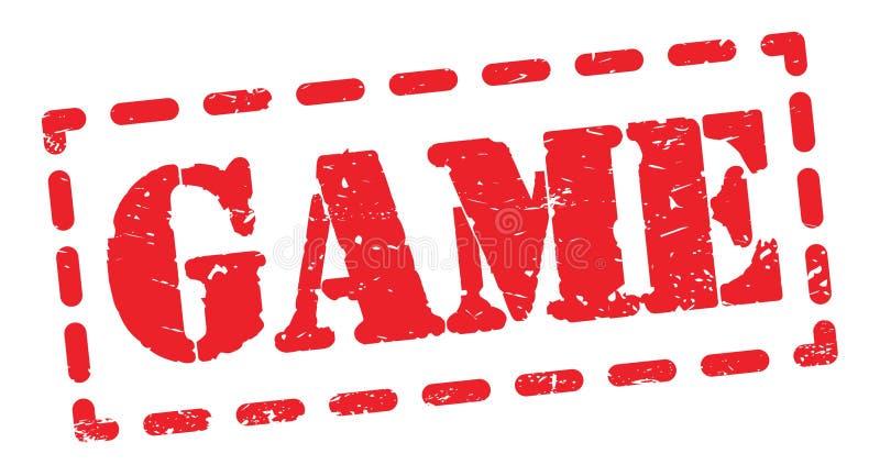 GAME Text Written on Red Stamp Sign Stock Illustration - Illustration ...