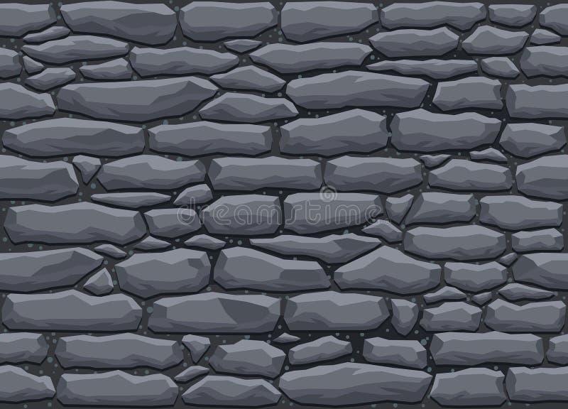 Game Texture Stones, Pebbles, Rock Wall Seamless Pattern Stock Vector ...