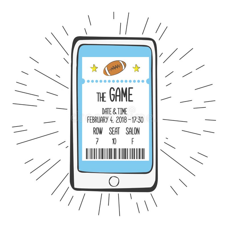 Game Ticket Template,cool Doodle Vector Stock Vector - Illustration of ...