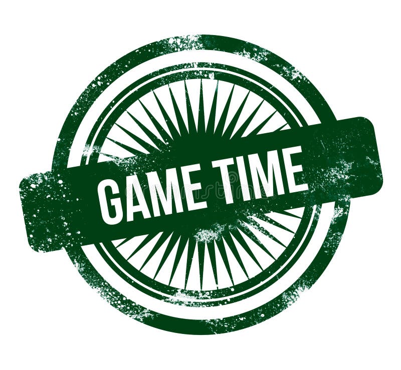 Game Time - Red Sign with Blue Sky Stock Illustration - Illustration of ...