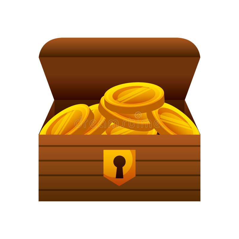 Game Treasure chest icon stock illustration. Illustration of bright ...