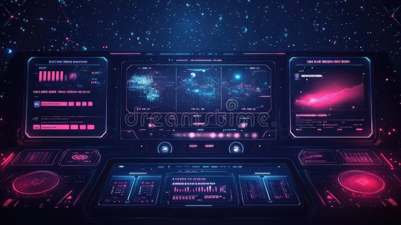 Game Twitch Interface and Space Stream Overlay - Streaming Screen with ...