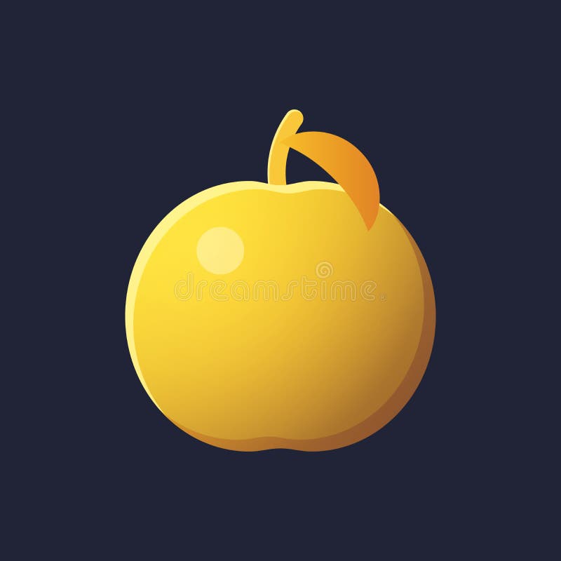 Game UI Asset. Gaming User Interface Apple Icon Stock Vector ...