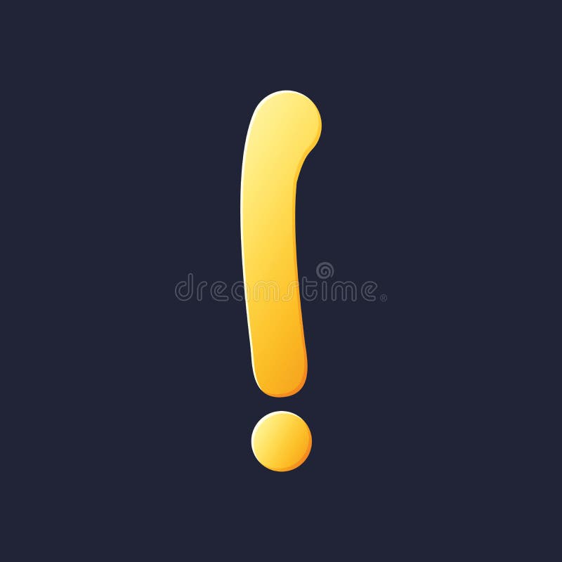 Game UI Asset. Gaming User Interface Attention Mark Icon Stock Vector ...