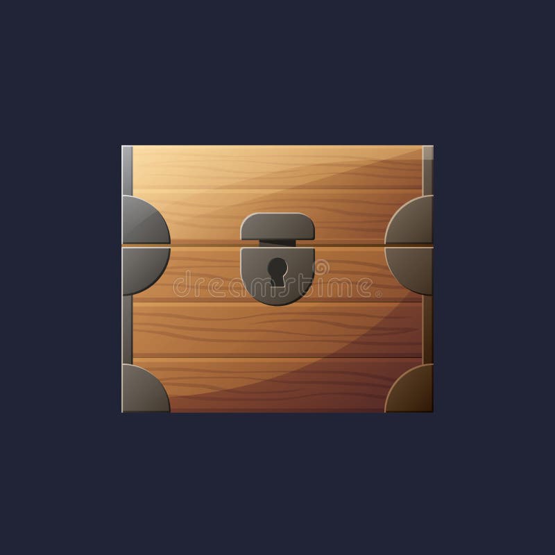Game UI Asset. Gaming User Interface Chest Icon Stock Vector ...
