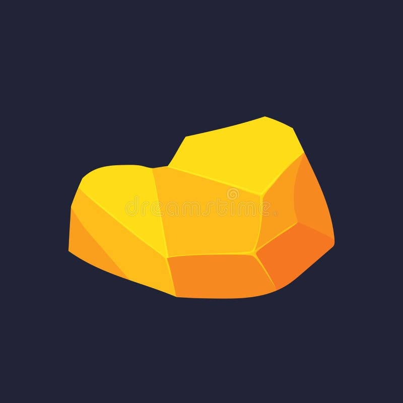 Game UI Asset. Gaming User Interface Gold Rock Icon Stock Vector ...