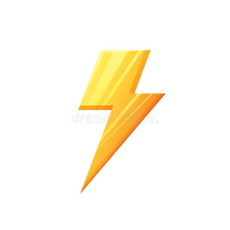 Game UI Asset. Gaming User Interface Lightning Icon Stock Vector ...