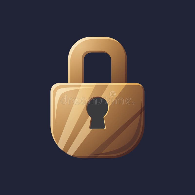 Game UI Asset. Gaming User Interface Lock Icon Stock Vector ...