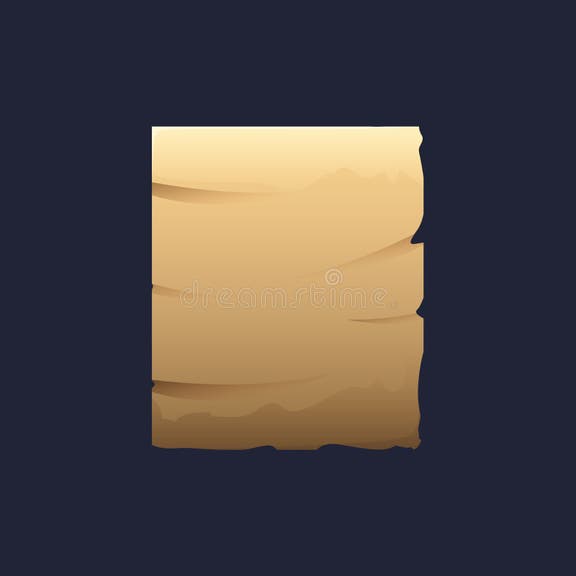 Game UI Asset. Gaming User Interface Paper Page Icon Stock Vector ...