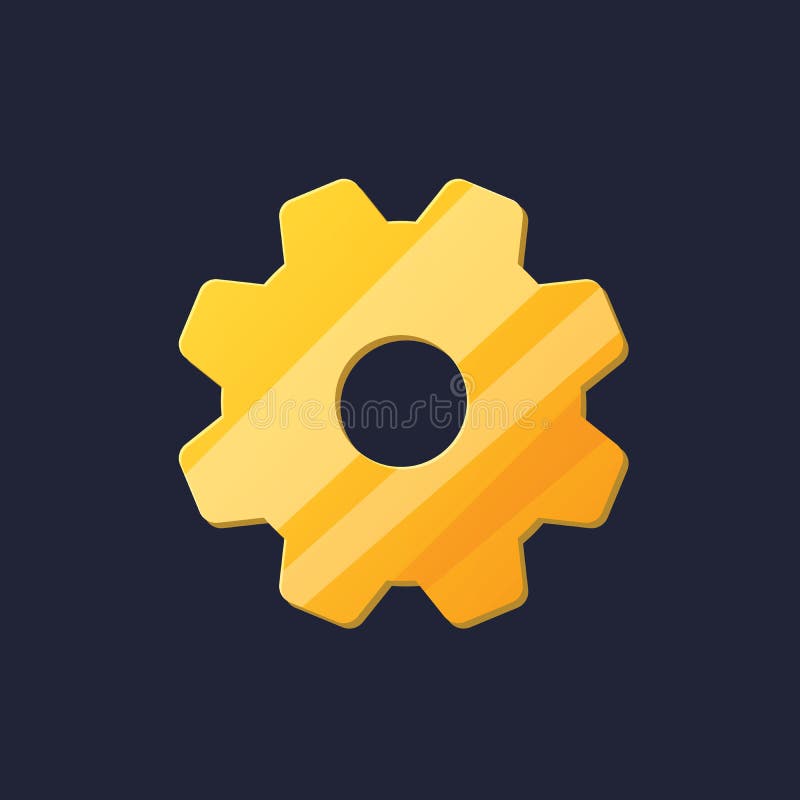 Game UI Asset. Gaming User Interface Settings Icon Stock Vector ...