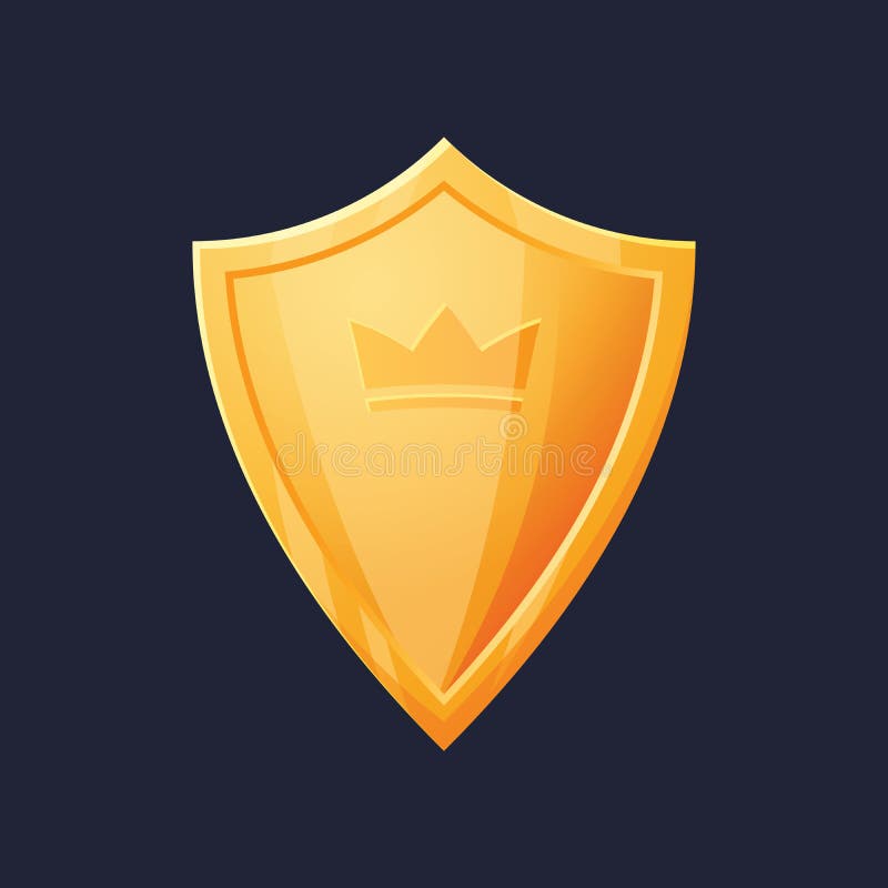 Game UI Asset. Gaming User Interface Shield Icon Stock Vector ...