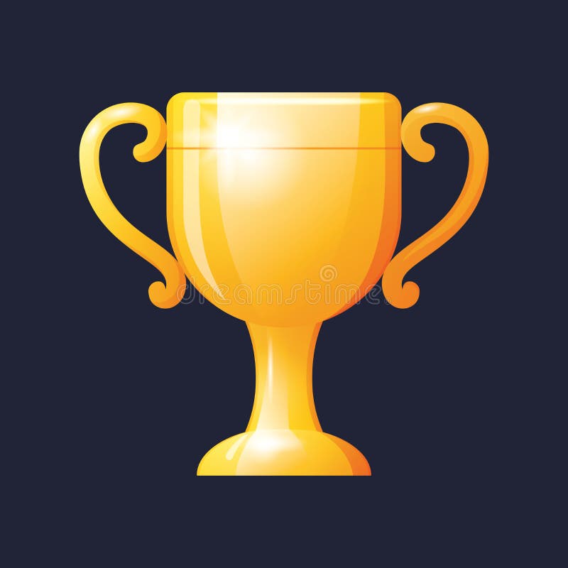 Game UI Asset. Gaming User Interface Trophy Cup Icon Stock Vector ...