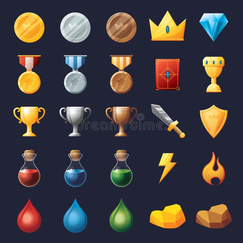 Game UI Assets Set. Gaming User Interface Icons Collection Stock Vector ... Game UI Assets Set. Gaming User Interface Icons Collection Stock Vector ...