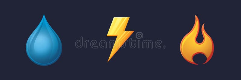 Game UI Assets Set. Gaming User Interface Nature Elements Icons ...