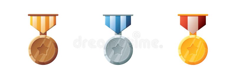 Game UI Assets Set. Gaming User Interface Victory Trophy Icons ...