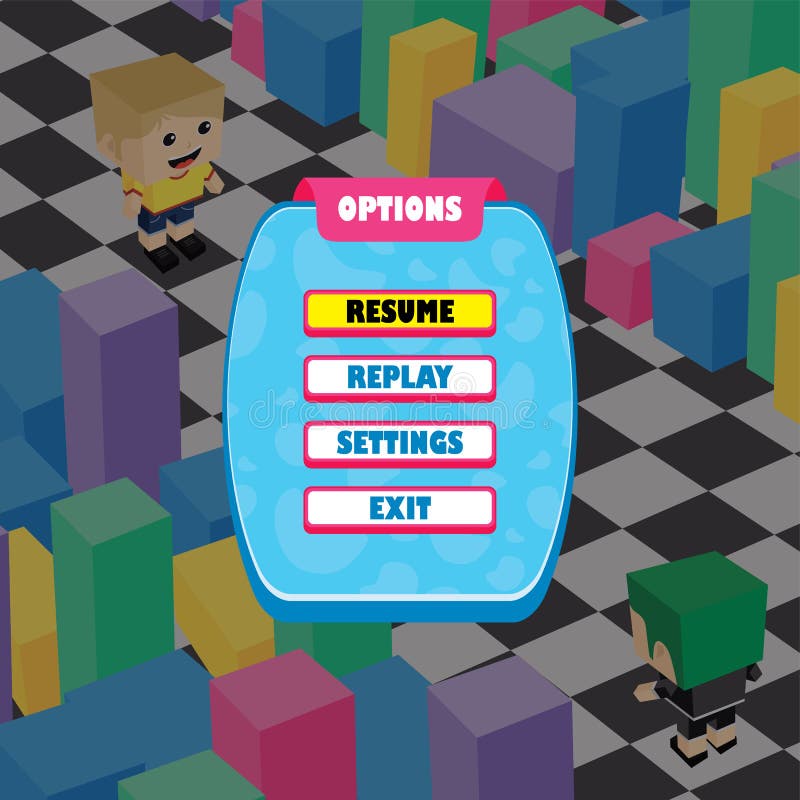 Game Ui Menu Application Mobile App Stock Vector - Illustration of ...