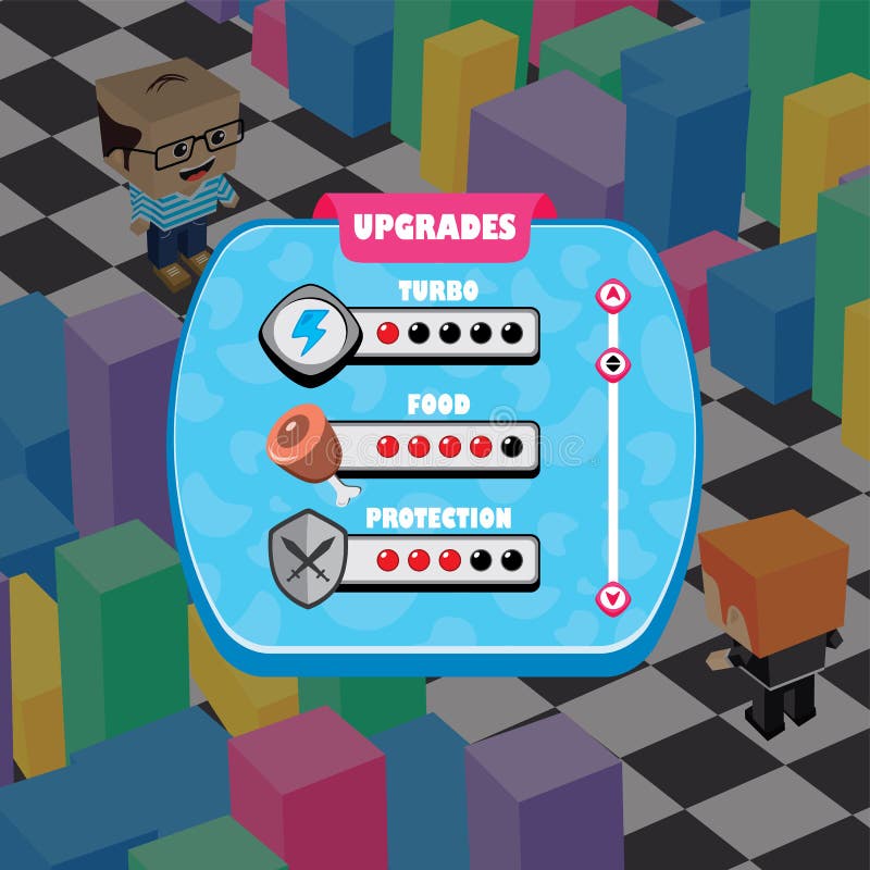 Game Ui Menu Application Mobile App Stock Vector - Illustration of ...