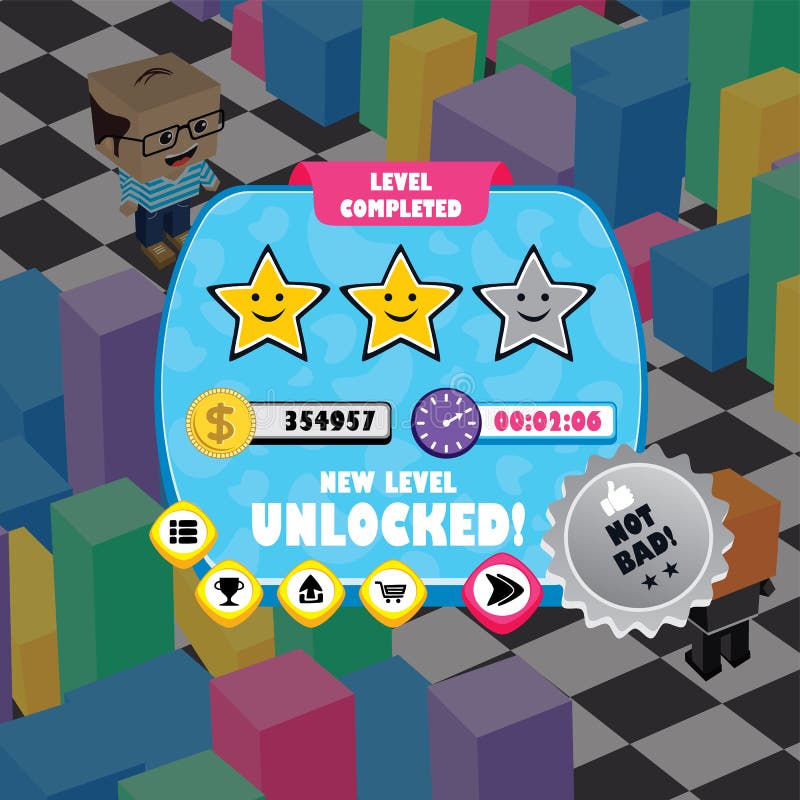 Game Ui Menu Application Mobile App Stock Vector - Illustration of ...