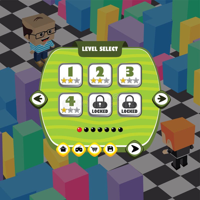 Game Ui Menu Application Mobile App Stock Vector - Illustration of ...