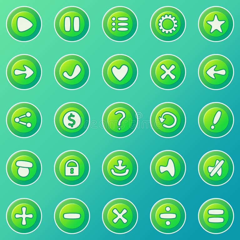 Game UI set stock vector. Illustration of restart, menu - 58173255