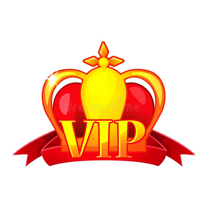 Game UI VIP Icon Crown. Vector Design Stock Vector - Illustration of ...