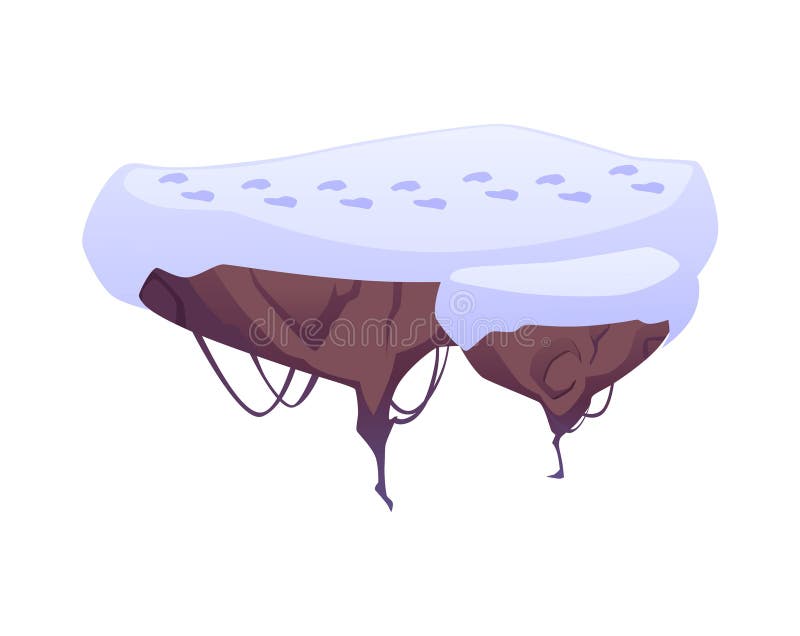 A Game Vector Landscape Depicting a Floating Island with Snow-white ...