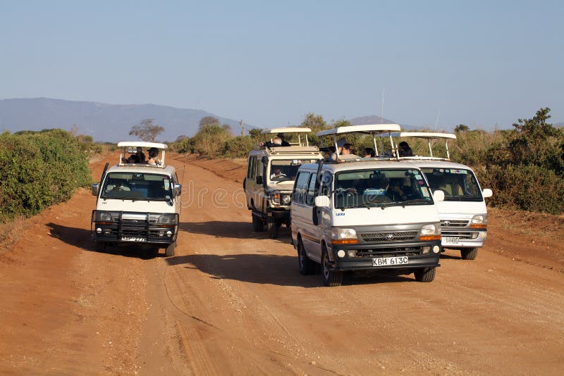 Game Viewing Vehicle in the Savanna Editorial Photography - Image of ...