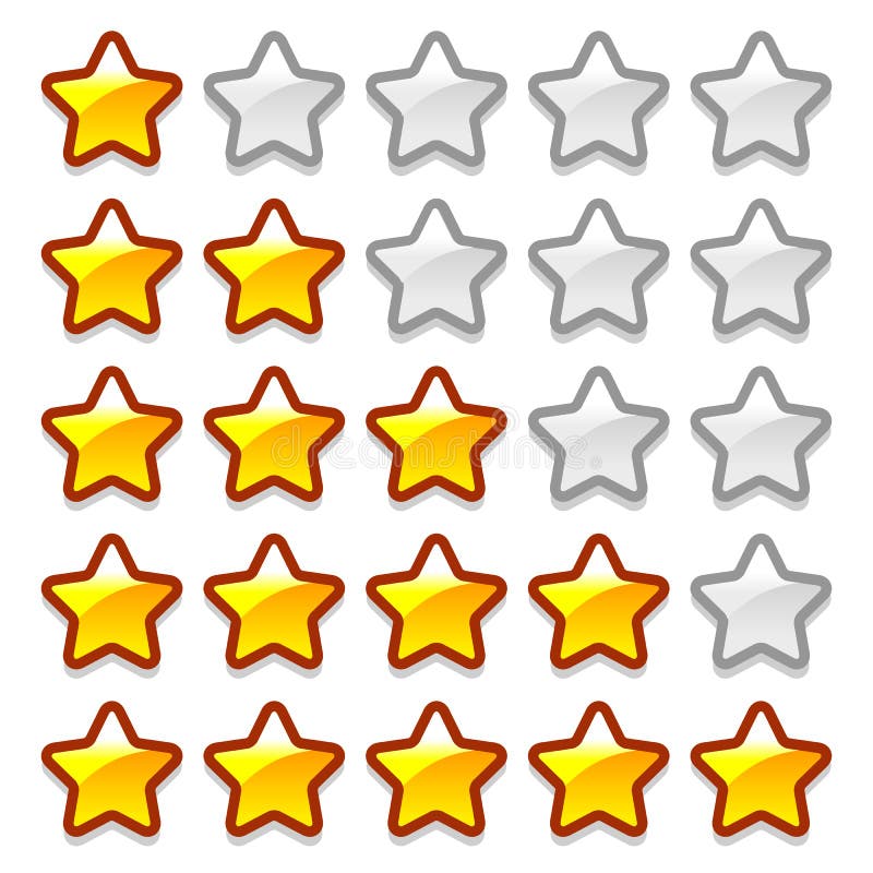 Game web rating stars set stock vector. Illustration of game - 42172845