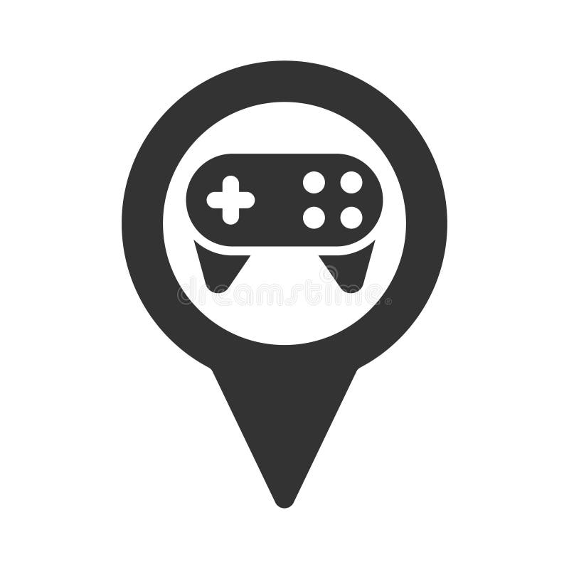 Game zone location icon stock vector. Illustration of controller ...
