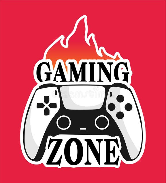 Game Zone with Popular Game Consoles Stock Illustration - Illustration ...