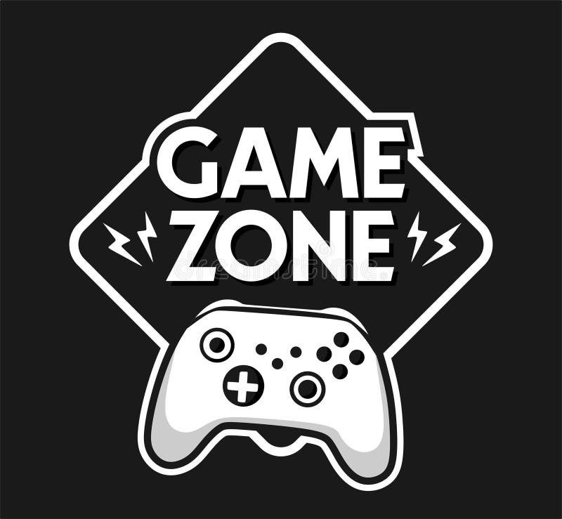 Game Zone with Popular Game Consoles Stock Illustration - Illustration ...