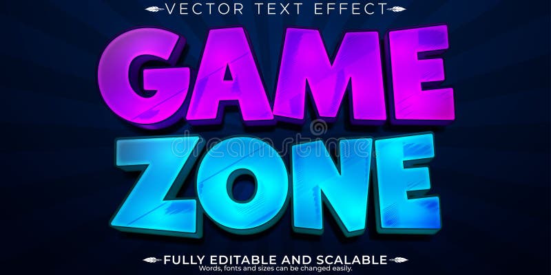 Game Zone Text Effect, Editable Gaming and Movie Customizable Font ...
