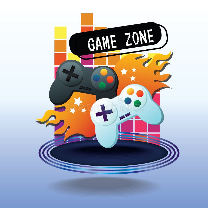 Game Zone Game Icon Background Vector Stock Vector - Illustration of ...