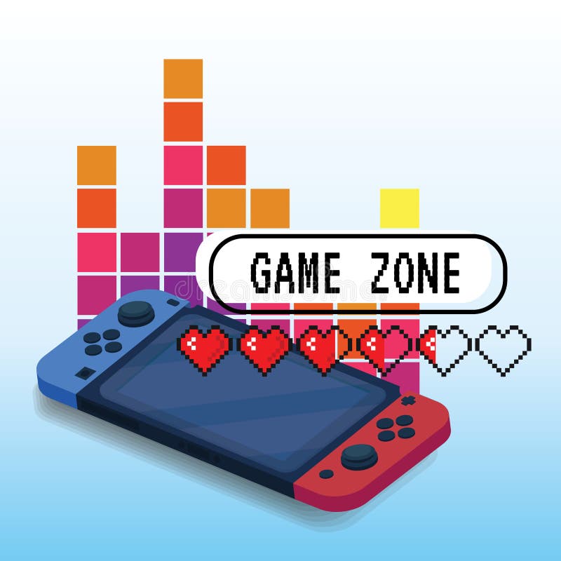 Game zone vector art icon stock vector. Illustration of player - 220654853