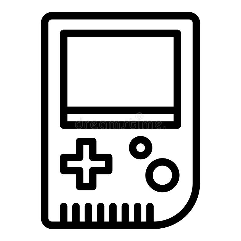 Gameboy Joystick Icon, Outline Style Stock Vector - Illustration of ...