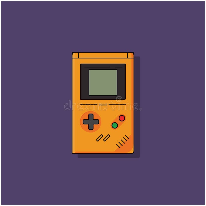 Gameboy Vector Art. Retro Video Game Console Icon. Vector Illustration ...