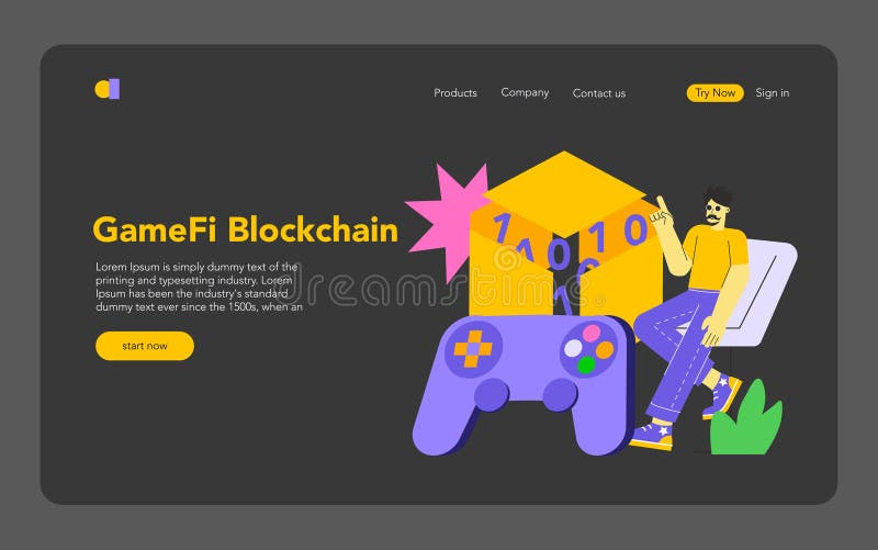 GameFi. Flat Vector Illustration Stock Vector - Illustration of design ...