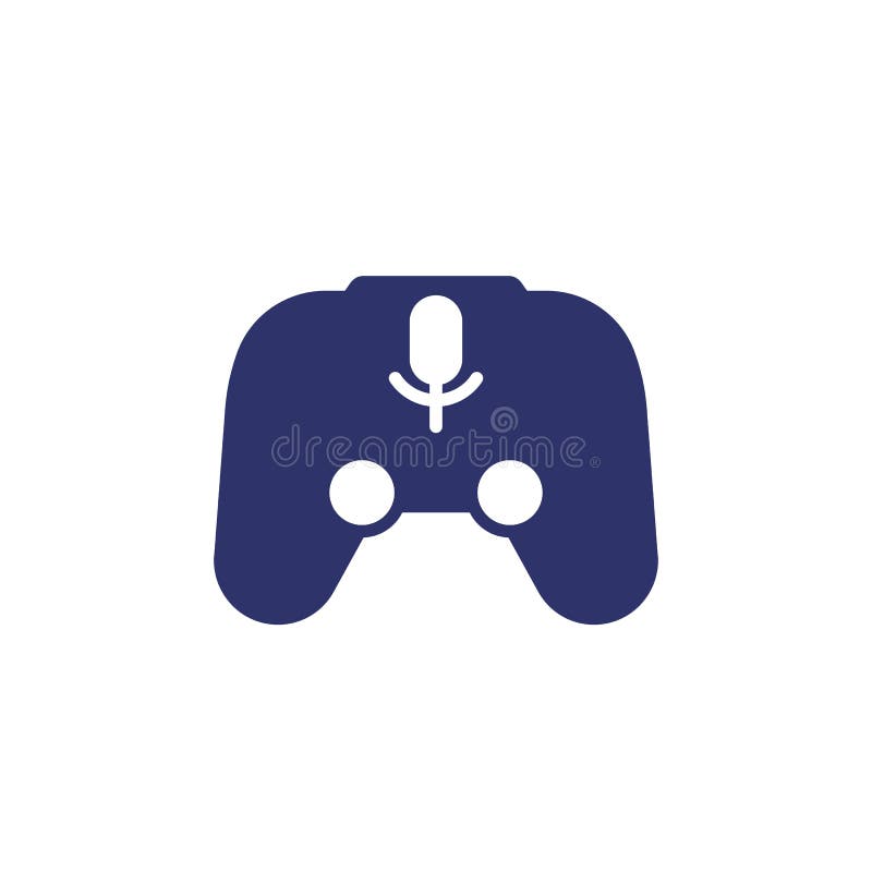 Gamepad with Audio Control Icon on White Stock Vector - Illustration of ...