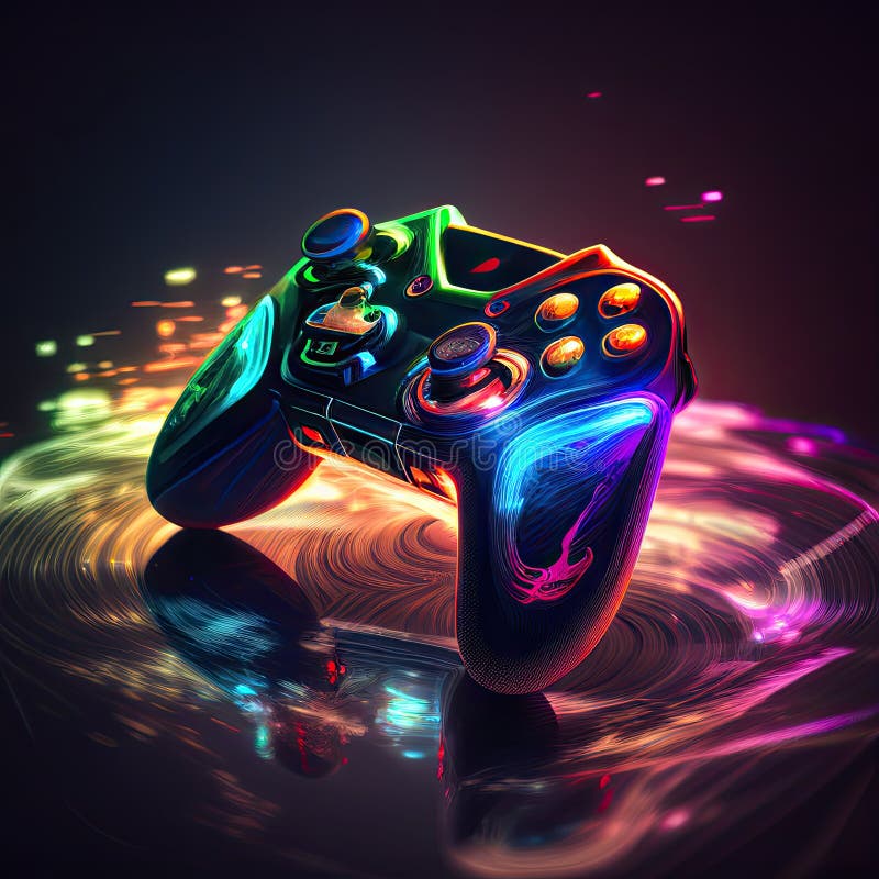 Gamepad for Console Gaming in an Abstract Style Stock Illustration ...