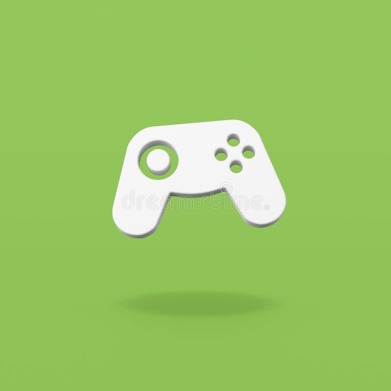 Gamepad Controller Symbol Shape on Green Background Stock Illustration ...