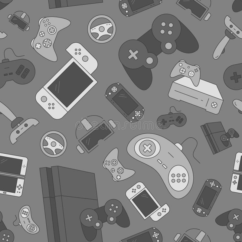 Gamepad and Game Console Background 01 Stock Vector - Illustration of ...