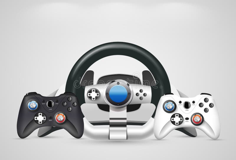 Gamepad - Game controllers stock vector. Illustration of tournament ...