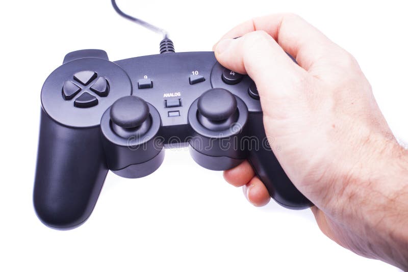 Gamepad in hand stock image. Image of recreational, games - 27733587