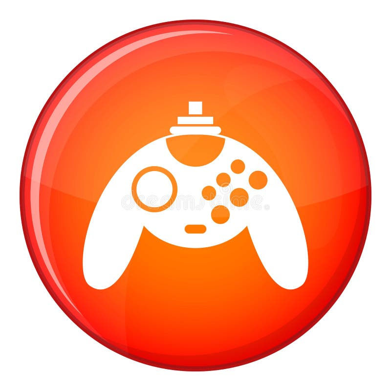 Gamepad icon, flat style stock vector. Illustration of leisure - 82765141