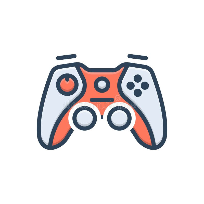 Color Illustration Icon for Gamepad, Game and Device Stock Illustration ...