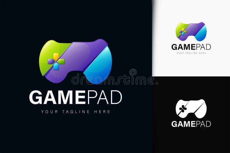 Gamepad Logo Design with Gradient Stock Vector - Illustration of joypad ...