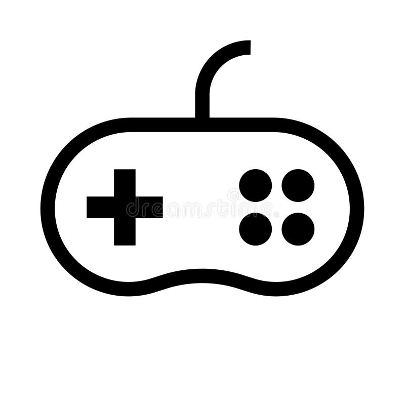 Game Controller Joystick Game Pad Isolated Outline Vector Stock Vector ...