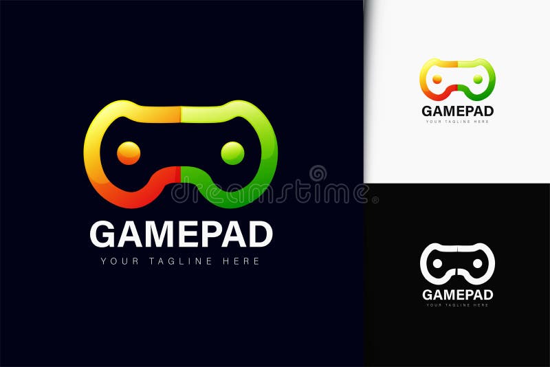 Gamepad and People Logo Design with Gradient Stock Vector ...